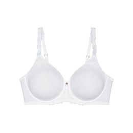 Triumph Damen Minimizer-BH "Wild Azalea Florale", Gr. 75, wei&szlig;, Microtouch, Obermaterial: 77% Polyamid, 20% Elasthan, 3% Polyester, BHs,