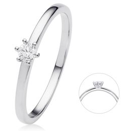 ONE ELEMENT Damen Diamantring "0.1 ct Diamant Brillant Ring aus 585 Wei&szlig;gold", 60, 0,1, Diamanten Gold Wei&szlig;gold 585, silber, Diamanten, Gold,