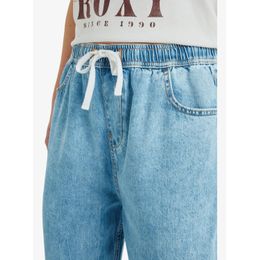 Roxy Damen Jogginghose "STUNNING VIEW MID BEAU BLUE", blau, Gr. 27, Obermaterial: 100% Baumwolle, Hosen, aus Baumwolle, sportlicher Stil, f&uuml;r