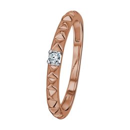 ONE ELEMENT Damen Diamantring "0,04 ct Diamant Brillant Ring 585 Ros&eacute;gold", 58, 0,04 mit Diamant, Diamanten Gold Ros&eacute;gold 585, rosa, Diamanten, Gold,