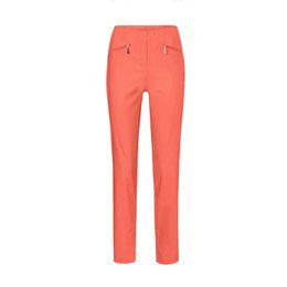 GOLDNER Damen 2-in-1-Hose "Kurzgr&ouml;&szlig;e Schlupfhose LOUISA mit Steppn&auml;hten", orange, Gr. 20, Obermaterial: 67% Baumwolle CO. 28% Polyamid PA. 5%