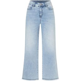 MAC Damen Weite Jeans "DREAM WIDE"light azure blau, Gr. 42, Web, Obermaterial: 75% Baumwolle, 12% Modal, 9% Polyester, 4% Elasthan, Jeans, mit