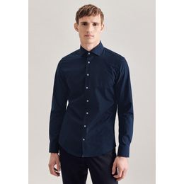 Seidensticker Herren Businesshemd "Slim", blau, Gr. 36, unifarben, 100% Baumwolle, Hemden, Slim 1/1 Kentkragen Uni