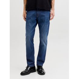 Jack & Jones JACK & JONES Herren Regular-fit-Jeans "JJICLARK mit Used-Look und Stretch f&uuml;r den Alltag", blau, Gr. 29, unifarben, Denim/Jeans, Obermaterial: 92%