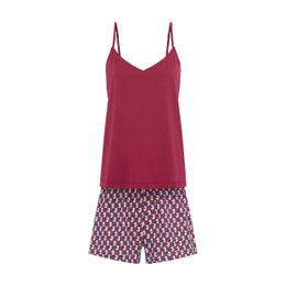 LSCN BY LASCANA Damen Shorty, Gr. 36beere, beere gemustert, Single Jersey, Obermaterial: 50% Baumwolle, 50% Viskose, gemustert, unifarben,
