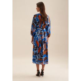 Seidensticker Damen Sommerkleid "Schwarze Rose", blau, Gr. 34, gebl&uuml;mt, 100% Viskose, Kleider, 3/4 Rundhals Floral