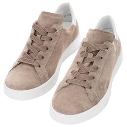 Ara Damen Sneaker "ROM", Gr. 7,5, beige, Veloursleder, kontrastfarbene Details, Schuhe, Schn&uuml;rschuh, Retro Sneaker, Komfortschuh in Bequemweite G (=