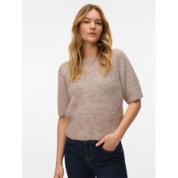 V&eacute;ro Moda VERO MODA Damen Strickpullover "VMAWSOME 2/4 O-NECK PULLOVER NOOS"moon rock, Gr. XS, unifarben, Strick, Obermaterial: 70% Polyester, 21% Nylon, 8%