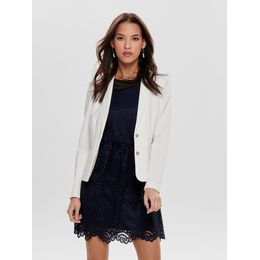 Only Damen Jerseyblazer "ONLPOPTRASH &ndash; 2-Knopf Blazer mit taillierter Silhouette"cloud dancer, Gr. L, unifarben, Milano Rib, Obermaterial: 63%