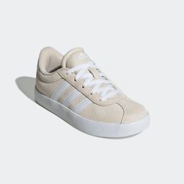 M&auml;dchen Sneaker "VL COURT 3.0", adidas Sportswear, Gr. 33, wei&szlig;, Leder, Synthetik, Schuhe, inspiriert vom Design des adidas samba, f&uuml;r Kinder