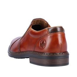 Rieker Herren Slipper, Gr. 42cognac, Leder, Schuhe, Anzugschuh, Business Schuh, Schlupfschuh mit stylischer Quernaht