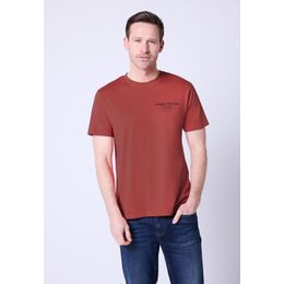 Street One MEN Herren T-Shirtdull coral, Gr. XXXL, unifarben, Web, 100% Baumwolle, Shirts, aus reiner Baumwolle