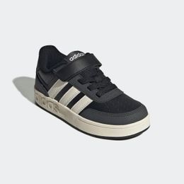 M&auml;dchen Sneaker "BREAKBASE KIDS", adidas Sportswear, Gr. 33core schwarz, sanftes wei&szlig;, carbon, Synthetik, Schuhe, f&uuml;r Kinder