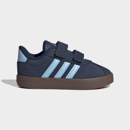 M&auml;dchen Sneaker "VL COURT 3.0", adidas Sportswear, Gr. 23night indigo, clear sky, gum5, Leder, Synthetik, Schuhe, f&uuml;r Kinder, inspiriert vom Design