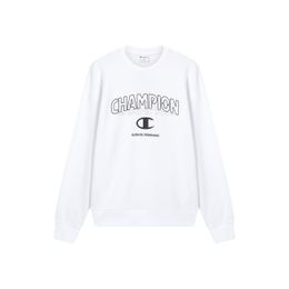 Sweatshirt Champion "Graphic Terry Crewneck Sweatshirt", Herren, Gr. S, wht, Obermaterial: 55% Baumwolle, 45% Polyester, normal, Rundhals, Sweatshirts Sweatshirt, f&uuml;r Erwachsene, sportlicher Stil, aus Baumwolle und Polyester