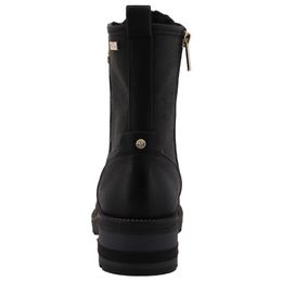 Mustang Shoes Damen Winterstiefelette "Haukea", Gr. 36, schwarz, Lederimitat, Schuhe, Winterboots mit praktischen Rei&szlig;verschl&uuml;ssen