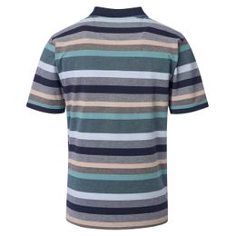 Casamoda Herren Poloshirt "Casamoda Polo-Shirt gestreift", blau, Gr. XL, 95% Baumwolle, 5% Elasthan, Shirts