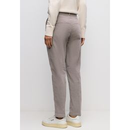 Street One Damen Chinohose, beige, Gr. 40, unifarben, Samt, 98% Baumwolle, 2% Elasthan, Hosen, mit Elastikbund