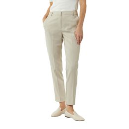 comma, COMMA Damen 7/8-Hose, beige, Gr. 36, unifarben, Obermaterial: 66% Polyester, 32% Viskose, 2% Elasthan. Futter: 100% Polyester, Hosen, mit