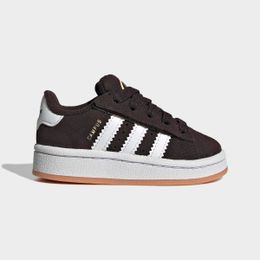 Kinder Sneaker "CAMPUS 00S COMFORT CLOSURE ELASTIC LACE", adidas originals, Gr. 27aurora coffee, cloud wei&szlig;, gum 2, Leder, Synthetik, Schuhe, f&uuml;r
