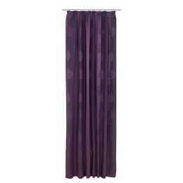 Vorhang WIRTH, B:135cm H:225cm, lila, Jacquard, Polyacryl, Polyester, Wohnzimmer, Gardinen, "ILSENBURG"