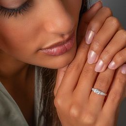 ONE ELEMENT Damen Goldring "Zirkonia Ring aus 333 Wei&szlig;gold Zirkonia Ring aus 333 Wei&szlig;gold", 57,mit Zirkonia, Gold Wei&szlig;gold 333, silber, Gold,