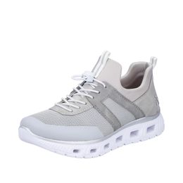 RIEKER SPORT Damen Slip-On Sneaker, Gr. 38, grau, Lederimitat, Textil, Schuhe, Sportschuh, Halbschuh, Freizeitschuh in veganer Verarbeitung