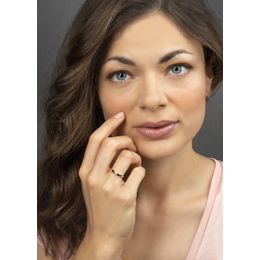 ONE ELEMENT Damen Diamantring "0.13 ct Diamant Brillant Spannfassung Ring aus 585 Gelbgold", 54, 0,13, Diamanten Gelbgold 585 Gold, gold, Diamanten,