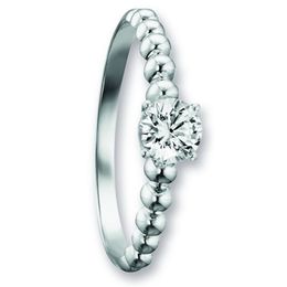 ONE ELEMENT Damen Goldring "Zirkonia Ring aus 333 Wei&szlig;gold", 52,mit Zirkonia, Gold Wei&szlig;gold 333, silber, Gold, Wei&szlig;gold 333, Fingerringe, Ausdruck