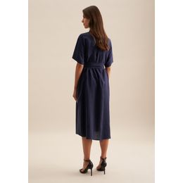 Seidensticker Damen Sommerkleid "Schwarze Rose", blau, Gr. 40, unifarben, 100% Leinen, Kleider, 1/2 Rundhals Uni