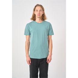 Cleptomanicx Herren T-Shirt "Ligull Regular", blau, Gr. M, bestickt, 100% Baumwolle, Shirts, mit kleiner Logo-Stickerei