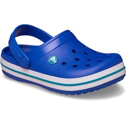 Crocs Jungen Clog "Crocband Clog K", Gr. 37blau, wei&szlig;, Croslite , kontrastfarbene Details, Schuhe, Sommerschuh, Schlappen, Hausschuh, Badeschuh mit