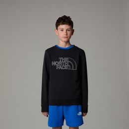 The North Face Herren Sweatshirt "Drew Peak Light Sweatshirt f&uuml;r Jungen", schwarz, Gr. M, Obermaterial: 68% Baumwolle, 32% Polyester, Sweatshirts,