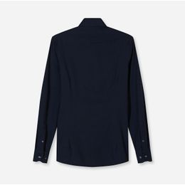 OLYMP Herren Langarmhemd "Level Five 24/Seven", blau, Gr. 40, Web, Obermaterial: 92% Baumwolle, 8% Elasthan, Hemden, Businesshemd, body fit, New York
