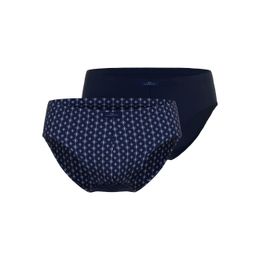 G&ouml;tzburg G&Ouml;TZBURG Herren Slip "Kos", Gr. 6, blau, Obermaterial: 95% Baumwolle, 5% Elasthan, Unterhosen, eng, sitzt niedriger, gemustert, basic, kurz, mit