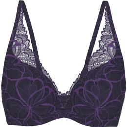 Triumph Damen B&uuml;gel-BH "Body Make-Up Illusion Lace", Gr. 80prussian blau, Microtouch, Obermaterial: 51% Polyamid, 35% Polyester, 14% Elasthan, BHs,
