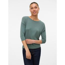 V&eacute;ro Moda VERO MODA Damen 3/4-Arm-Shirt "VMAVA 3/4 TOP JRS GA NOOS", gr&uuml;n, Gr. XS, unifarben, Jersey, Obermaterial: 95% Lyocell, 5% Elasthan, Shirts,