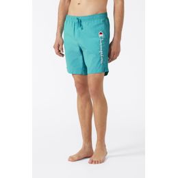 Badeshorts Champion "Icons Beachshort Long", Herren, Gr. XL (52), N-Gr, blau (aqbl), Obermaterial: 100% Polyamid, Badehosen Badeshorts, f&uuml;r sportliche Aktivit&auml;ten, leichtes Polyamid, Polyester-Einsatz
