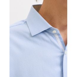 Jack & Jones JACK & JONES Herren Langarmhemd "JPRBLAPARKER DETAIL L/S SHIRT NOOS"faded denim fit:slim fit, Gr. L, unifarben, Web, Obermaterial: 100% Baumwolle,