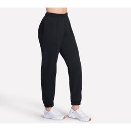 Skechers Damen Jogginghose "SKECH-SWEATS DELIGHT JOGGER", schwarz, Gr. M, Obermaterial: 70% Baumwolle, 30% Polyester, Hosen, mit Biesenverzierungen