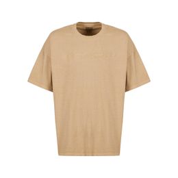 Karl Kani Herren T-Shirt "Karl Kani Karl Kani Autograph Heavy Boxy Tee", beige, Gr. M, bedruckt, 100% Baumwolle, Shirts