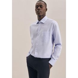Seidensticker Herren Businesshemd "Schwarze Rose", blau, Gr. 40, unifarben, 100% Baumwolle, Hemden, Regular 1/1 Kentkragen Uni