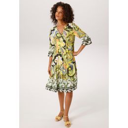 Aniston CASUAL Damen Tunikakleid, bunt, Gr. 48, Paisley, bedruckt, gemustert, Web, Obermaterial: 100% Viskose, Kleider, mit farbenfrohen,