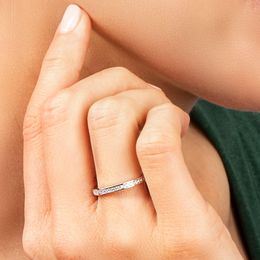 ONE ELEMENT Damen Diamantring "0.1 ct Diamant Brillant Ring aus 585 Wei&szlig;gold", 50, 0,1 mit Diamant, Diamanten Gold Wei&szlig;gold 585, silber, Diamanten,