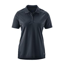 Gonso Damen Radtrikot "Essential Poloshirt W", blau, Gr. 36, 100% Polyester, Trikots, Damen Radshirt, Polo-Shirt mit Spitzkragen, mit R&uuml;ckentasche