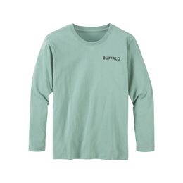 Buffalo Jungen Pyjama, Gr. 134salbei, schwarz kariert, Jersey, Obermaterial: 100% Baumwolle, kariert, Basic, Homewear-Sets, langer Schlafanzug,