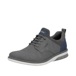 Rieker Herren Slip-On Sneaker, Gr. 40, grau, Lederimitat, Textil, unifarben mit Farbeinsatz, Schuhe, Schlupfschuh, Halbschuh, Freizeitschuh mit