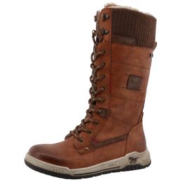 Mustang Shoes Damen Winterstiefel "Ihana", Gr. 39, braun, Lederimitat, Textil, used, Schuhe, Winterboots, Snowboot mit TEX-Membrane