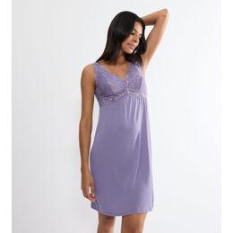 Triumph Damen Nachthemd "Timeless Sensuality NDK 01", Gr. 44lila, Single Jersey, Obermaterial: 95% Modal, 5% Elasthan, Kleider, Spitze, Single-Jersey