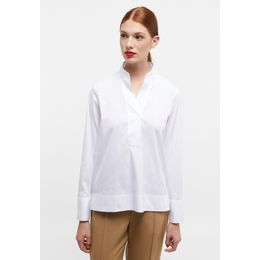 Eterna Damen Longbluse "LOOSE FIT"wei&szlig;, Gr. 46, 79% Baumwolle, 3% Elasthan, 18% Polyamid, Blusen, EASY IRON (b&uuml;gelleicht)